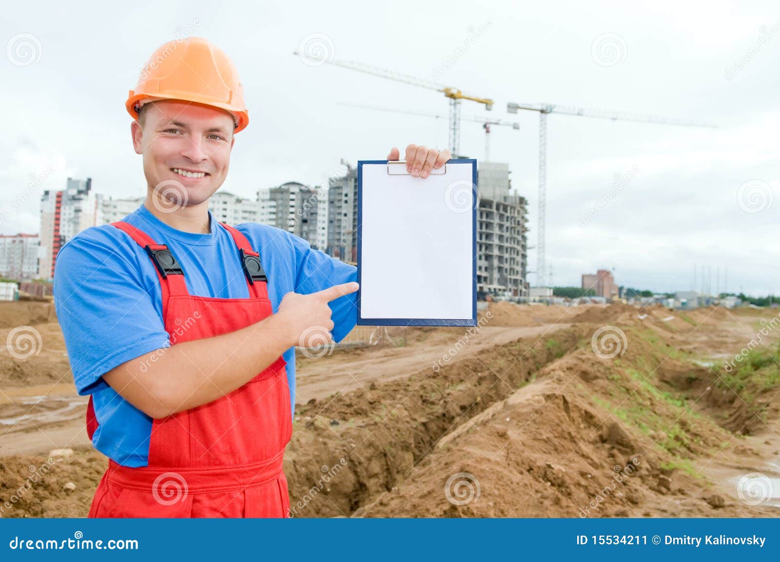 Smiley Builder with Clipboard Stock Image - Image of inspector ...