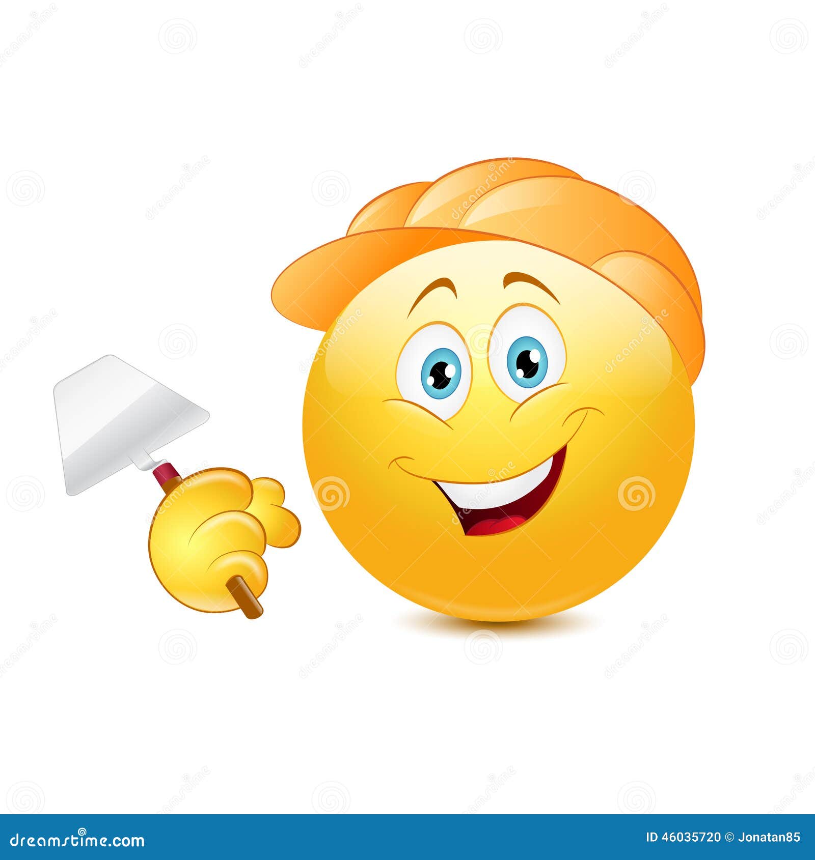 Smiley builder stock vector. Illustration of hardhat - 46035720
