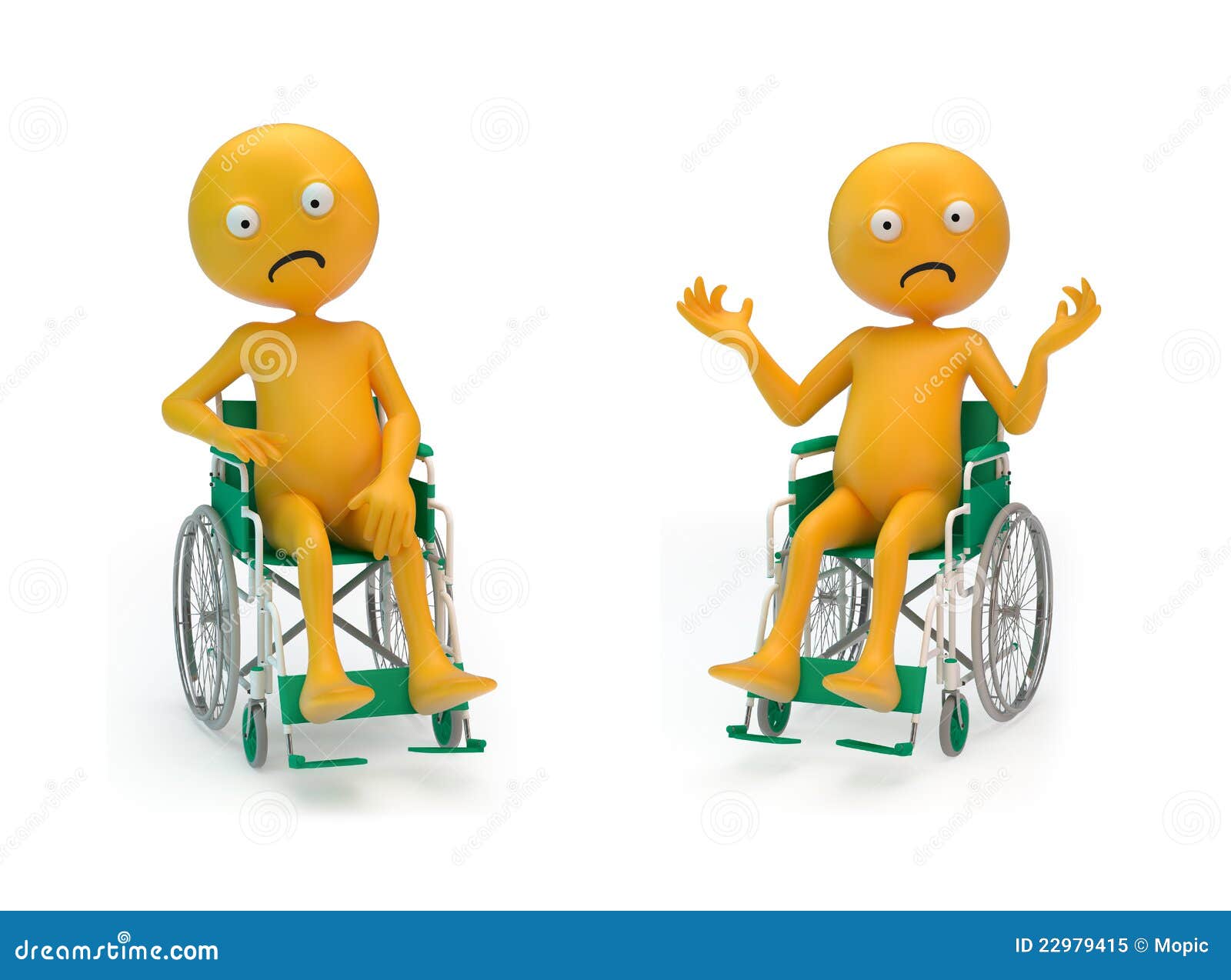 Smiley Characters On A Wheelchair Royalty-Free Stock Photo ...