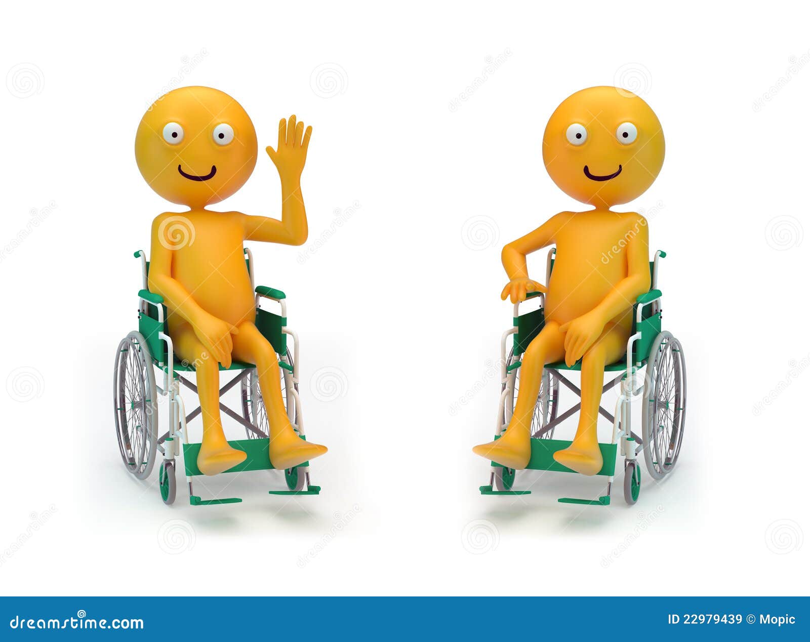 Smiley Characters On A Wheelchair Royalty-Free Stock Photo ...