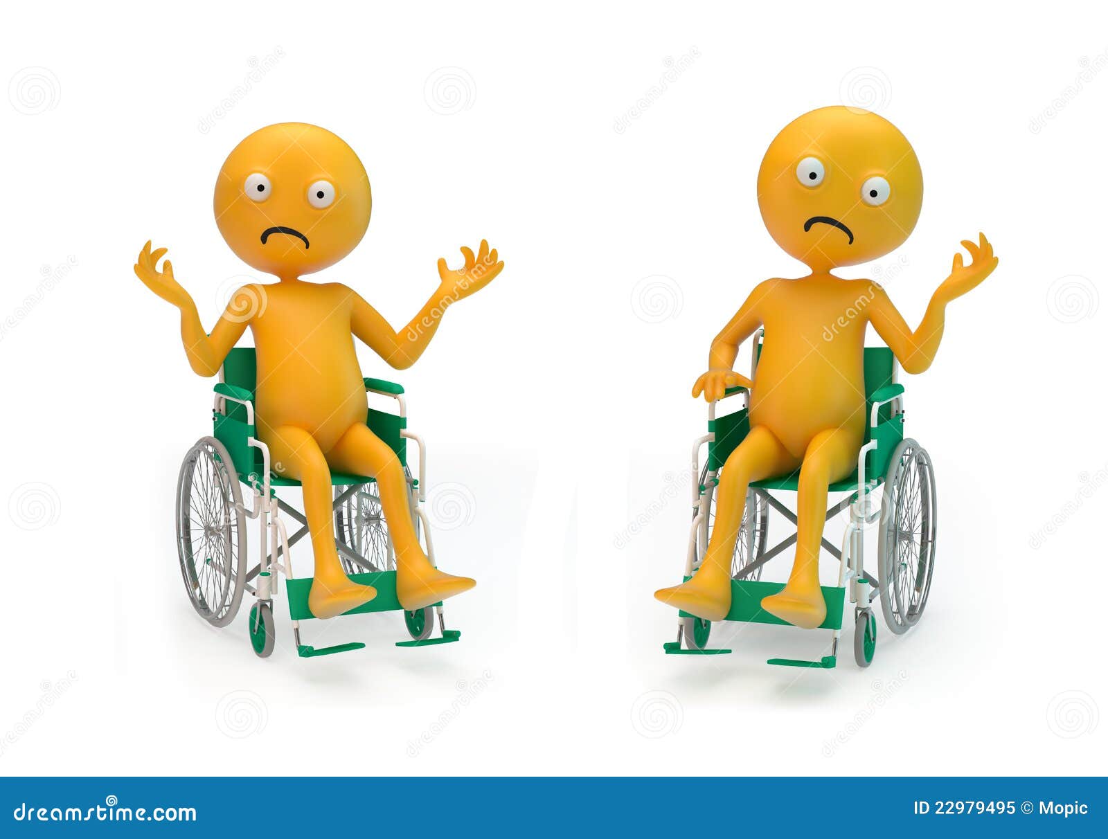 Smiley Characters On A Wheelchair Royalty-Free Stock Photography ...