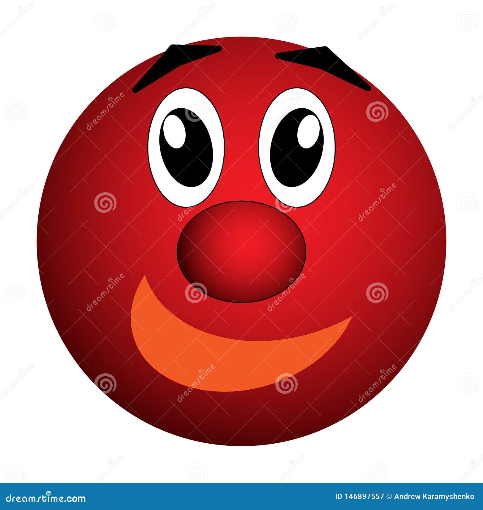 Smiley, Cheerful Joyful Eyes and Smile Stock Illustration ...