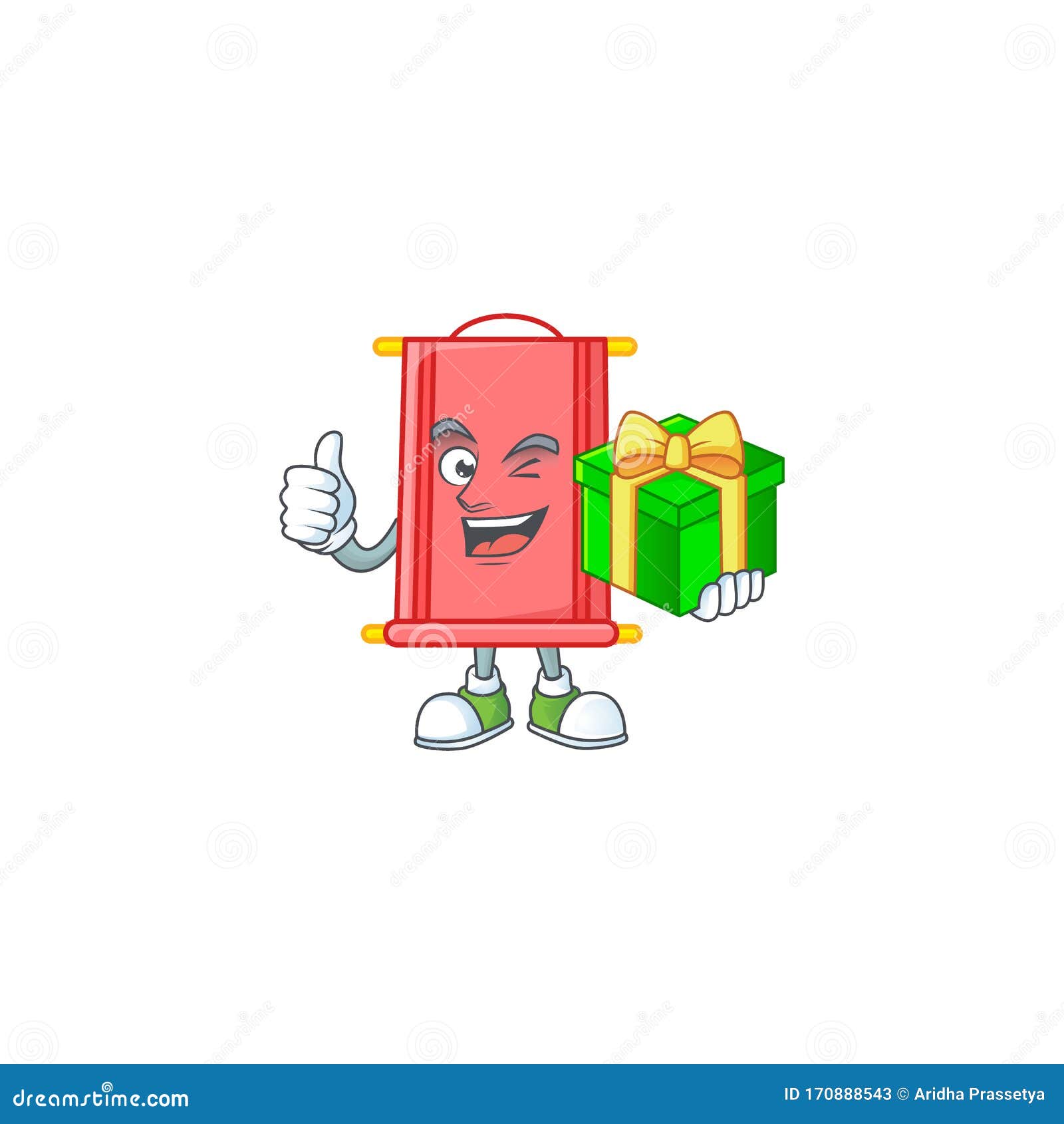 Smiley Chinese Square Feng Sui With Whiteboard Cartoon Character Design ...