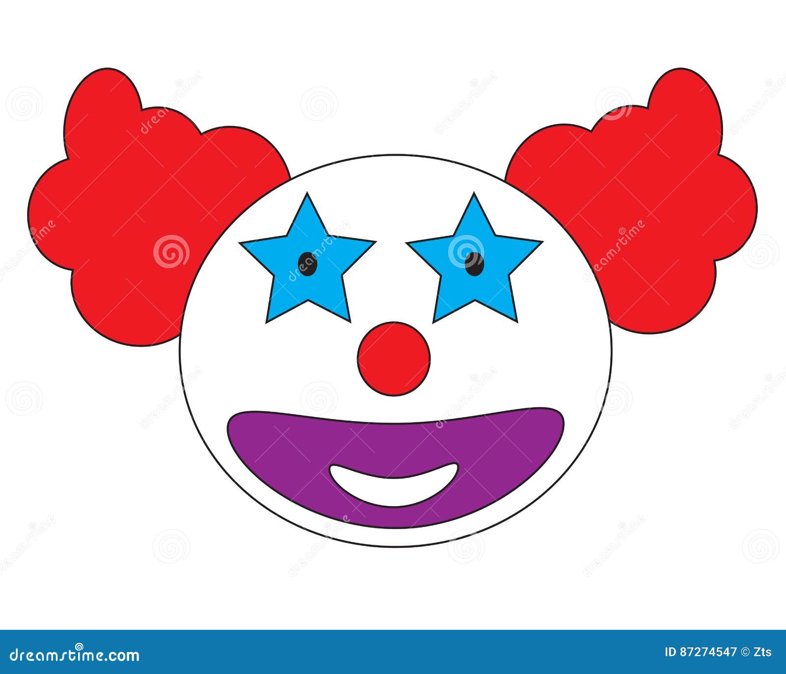 Smiley Clown Face Icon Vector Stock Vector - Illustration of humor ...