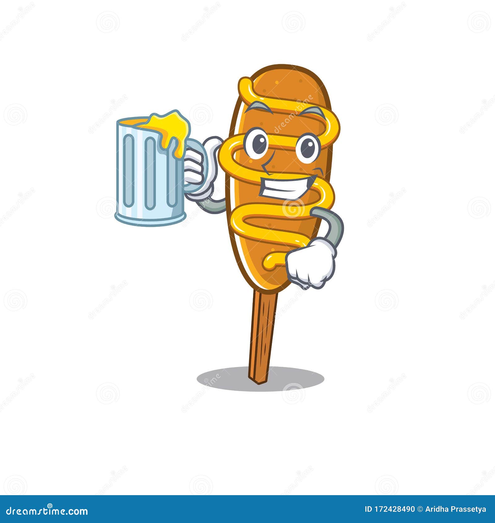 Smiley With Pop Corn And 3d Goggles Vector Illustration | CartoonDealer ...