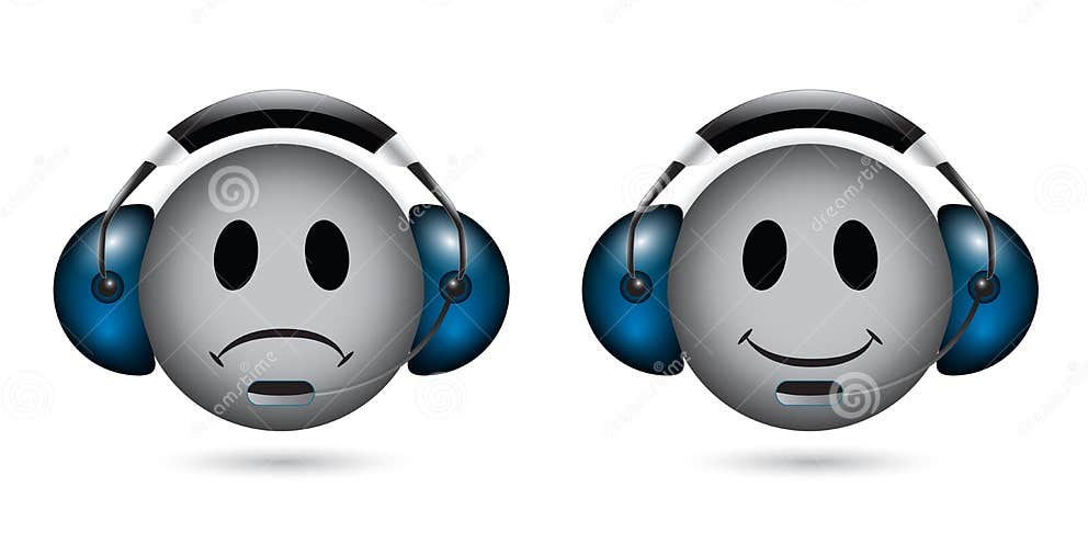 Smiley in customer support stock vector. Illustration of face - 26147148