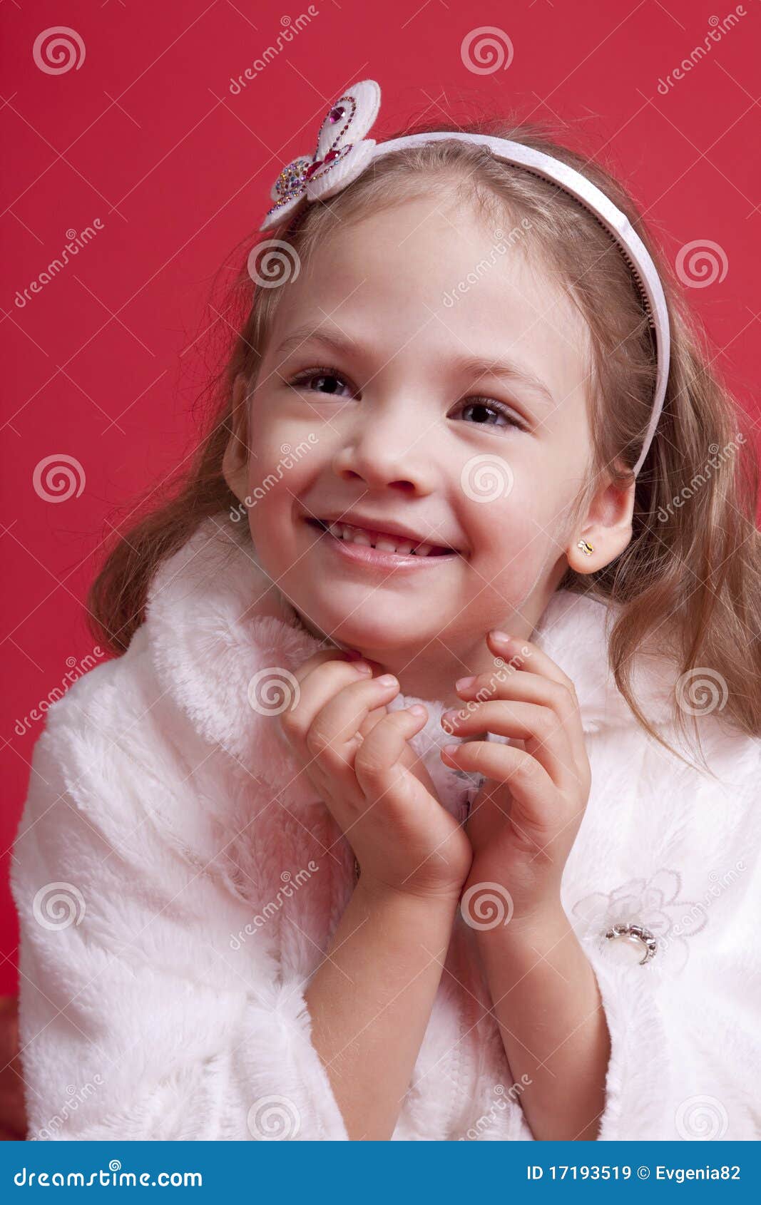 Smiley cute girl stock image. Image of call, costume - 17193519