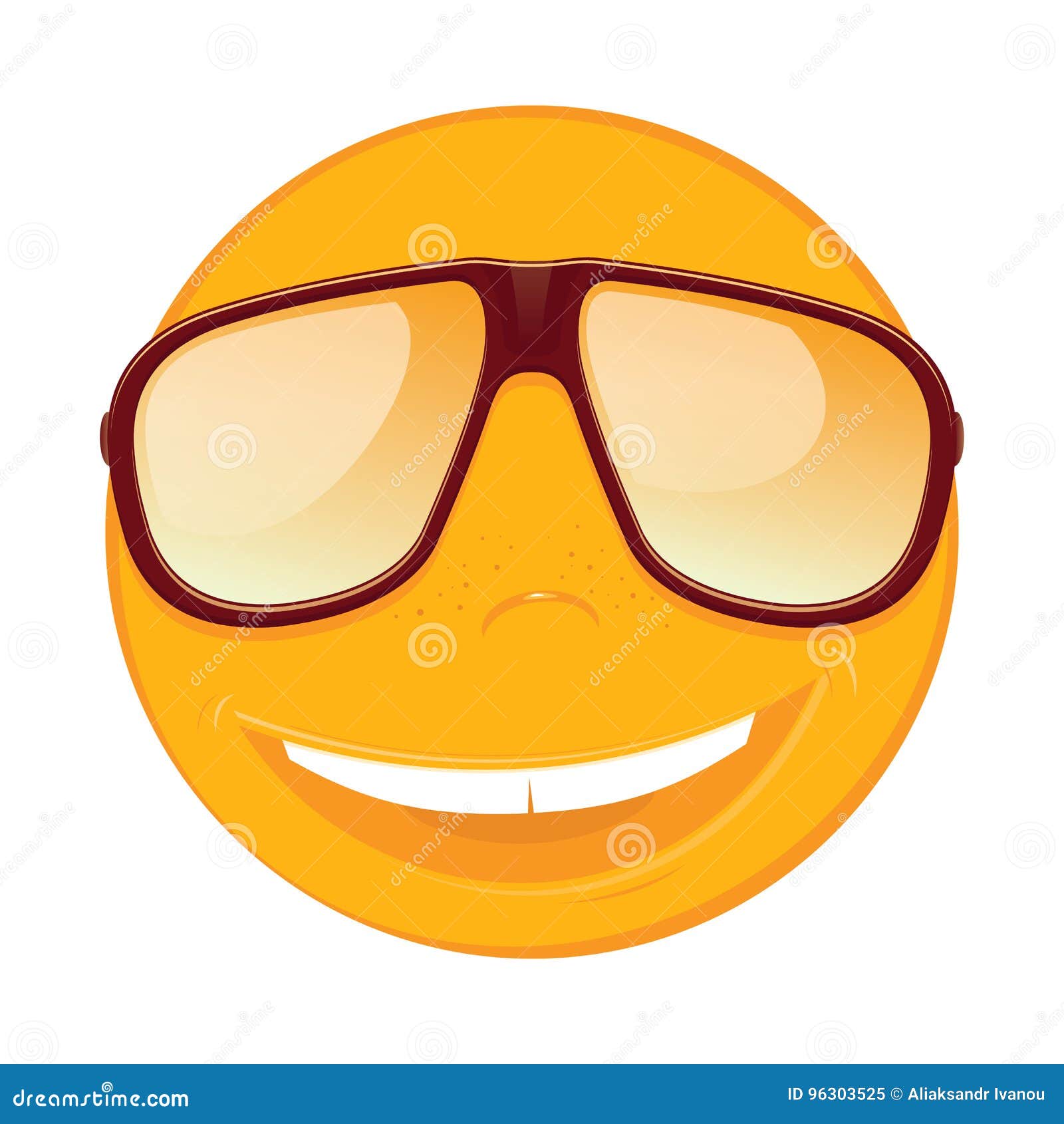 Smiley D'amusement Avec Des Lunettes De Soleil Illustration de Vecteur ...