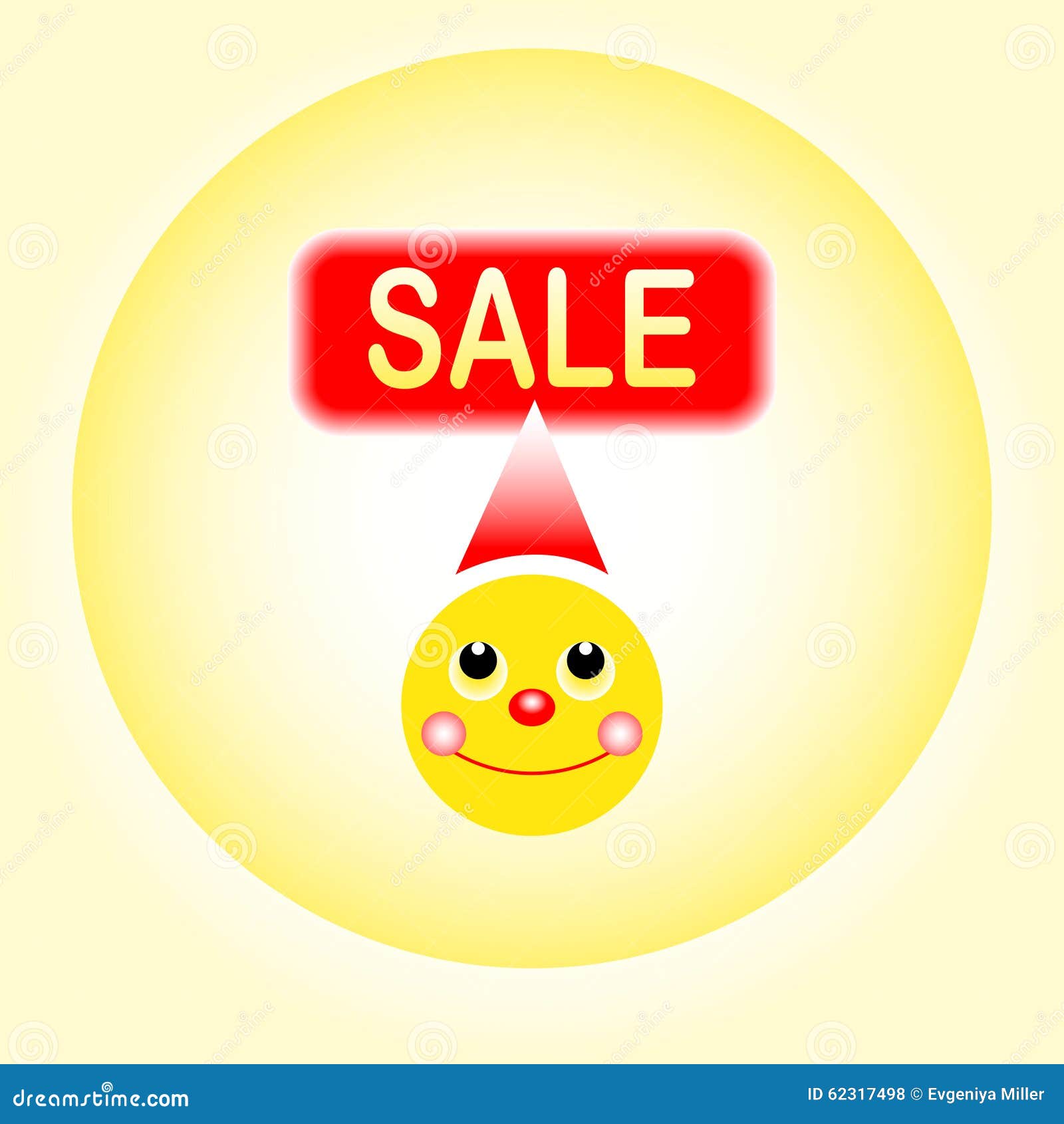 Smiley da venda ilustração do vetor. Ilustração de sorriso - 62317498