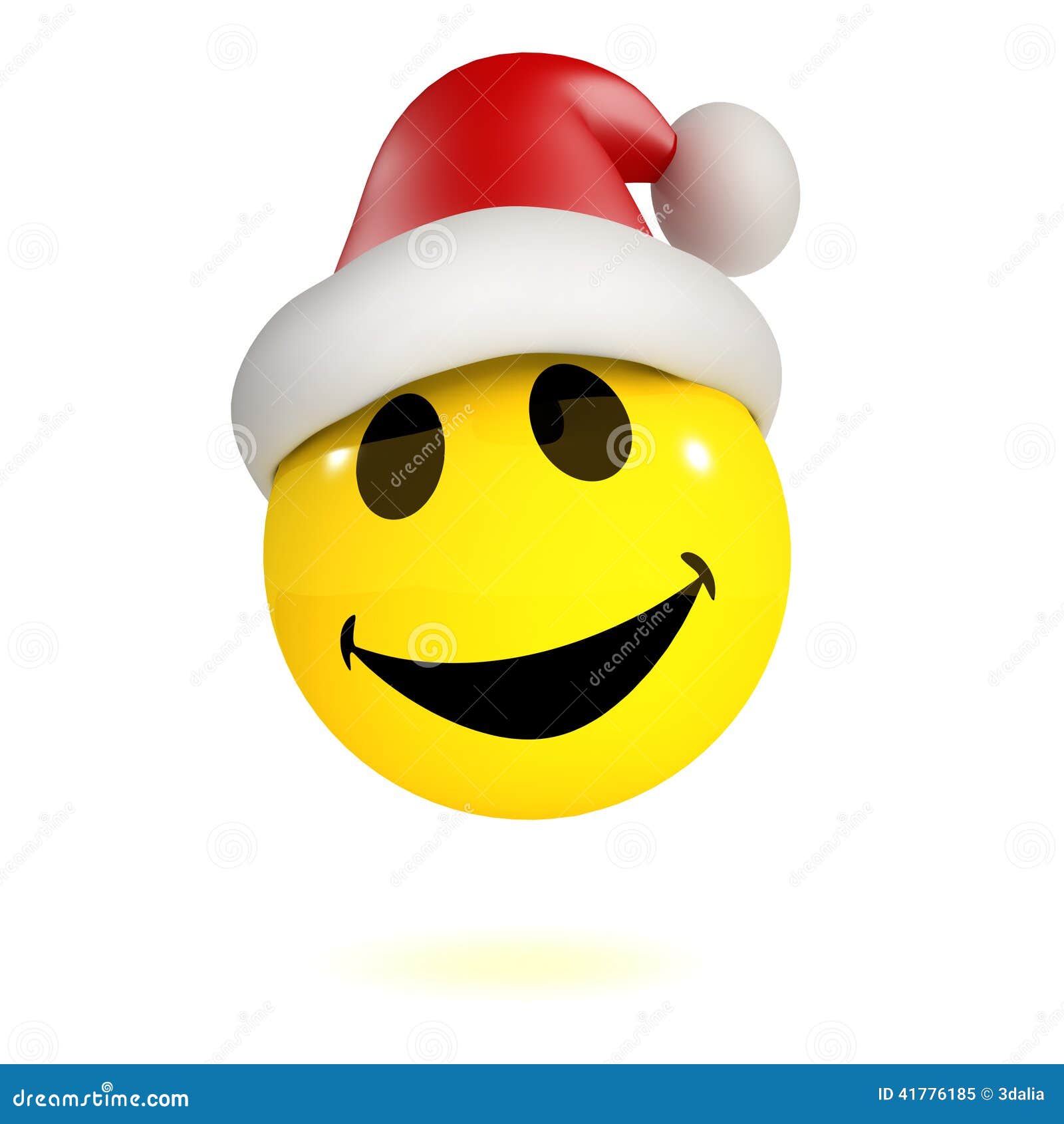 Smiley de 3d Papá Noel stock de ilustración. Ilustración de navidad ...