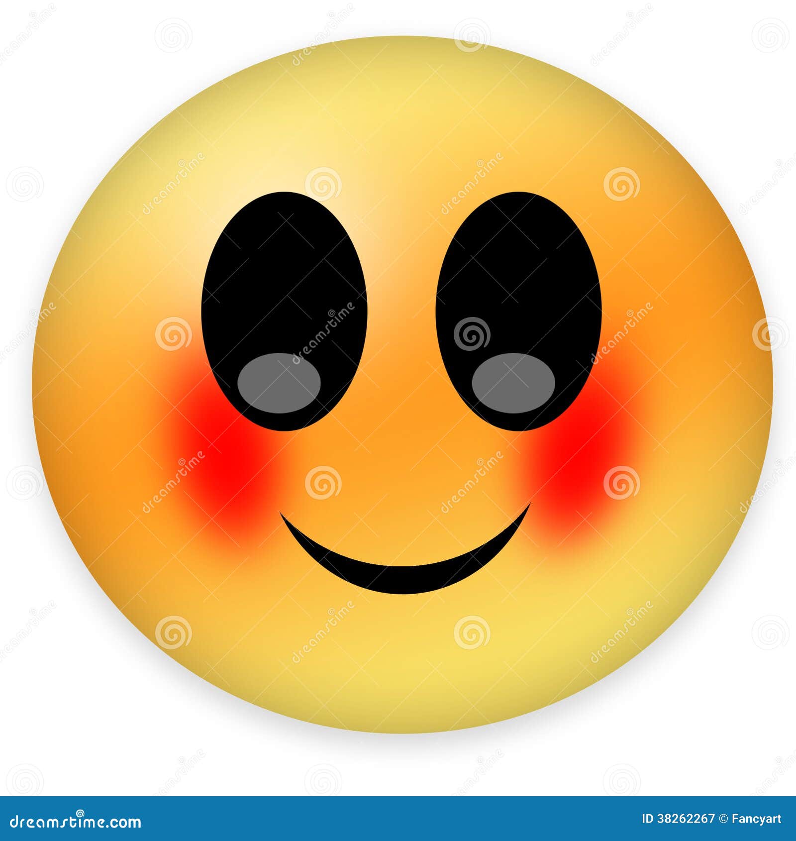 Smiley De Rougissement Photographie stock libre de droits - Image: 38262267