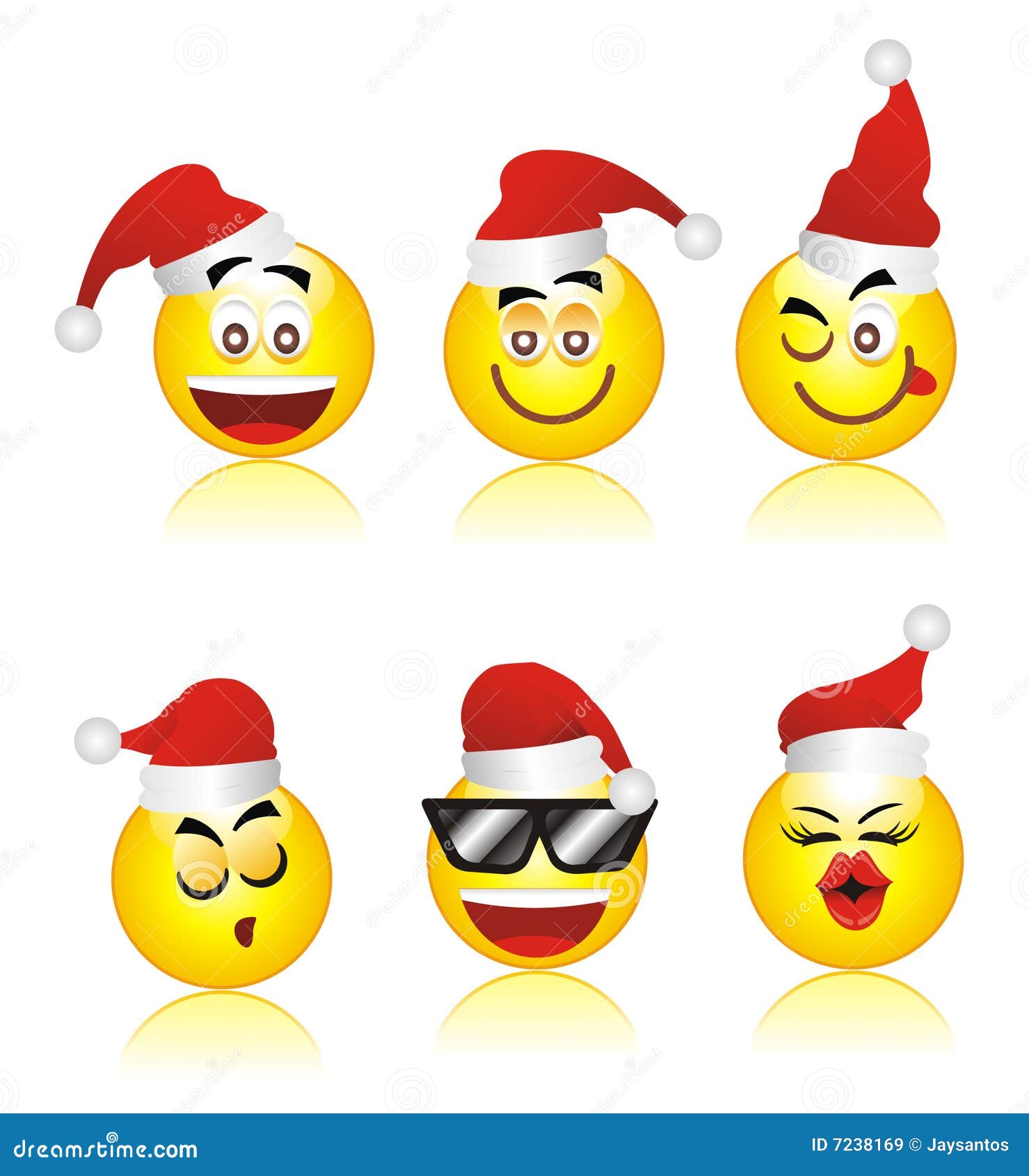 Smiley de Santa ilustración del vector. Ilustración de feliz - 7238169