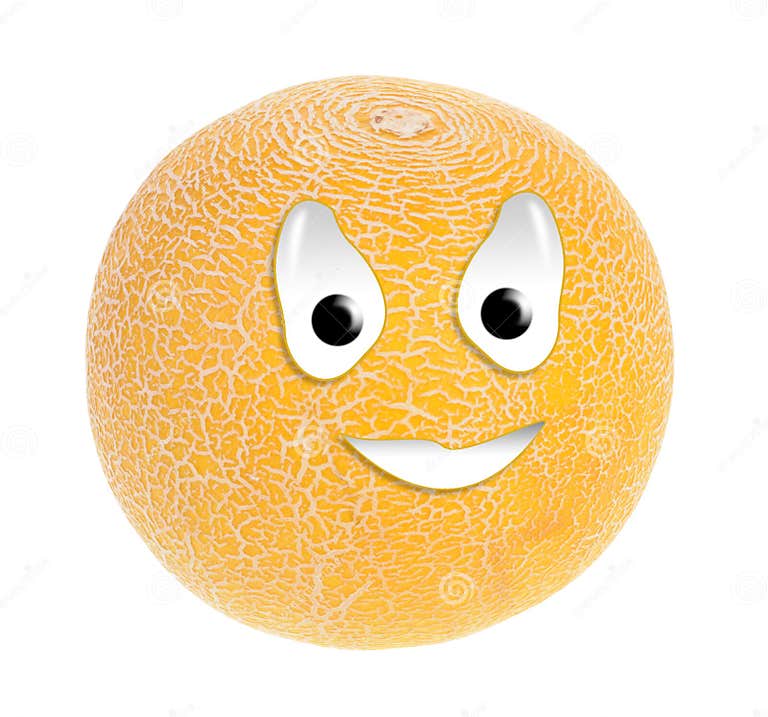 Smiley del melón imagen de archivo. Imagen de emoticono - 14994869