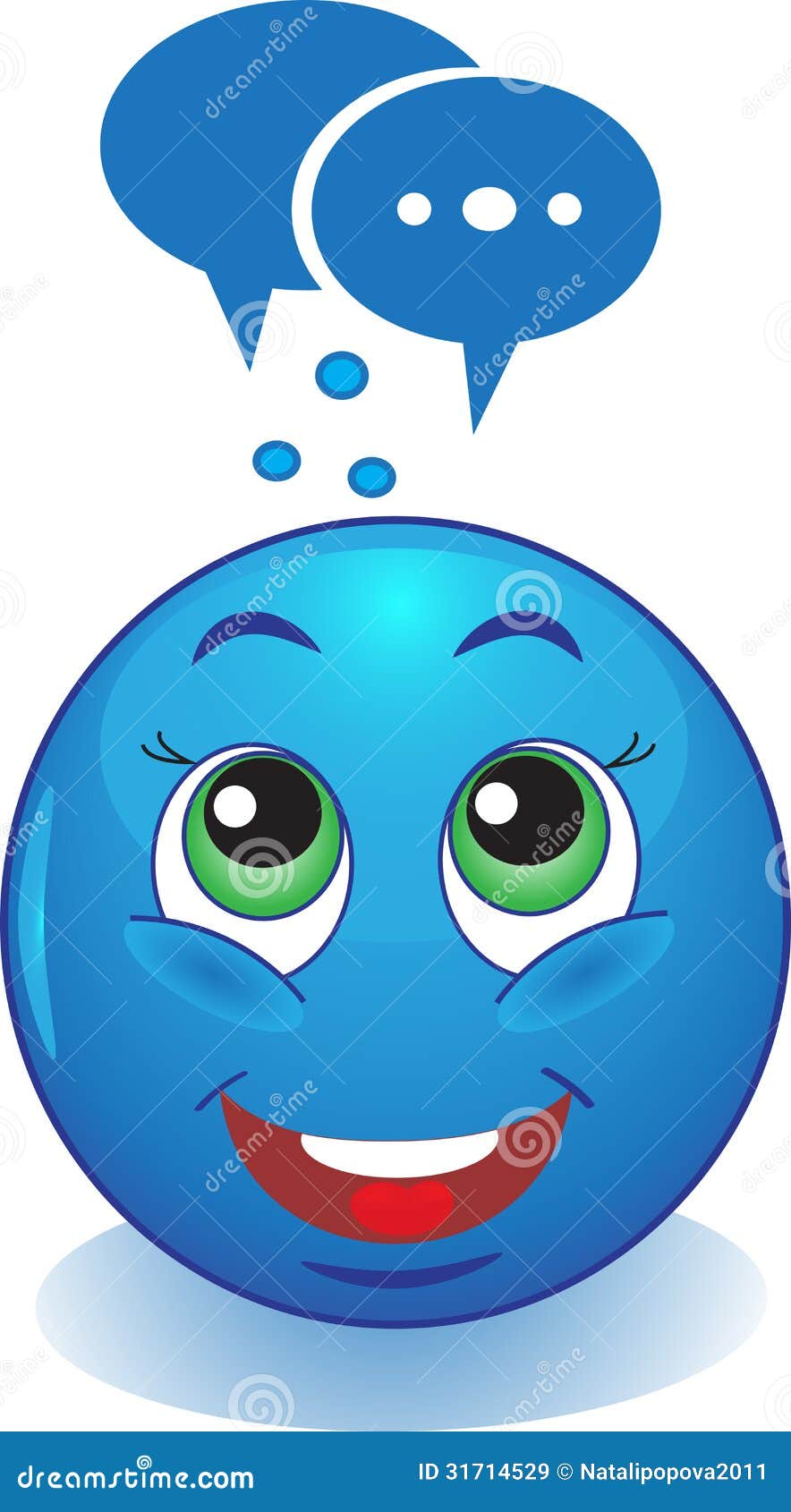 Smiley denkt. stock abbildung. Illustration von fokus - 31714529