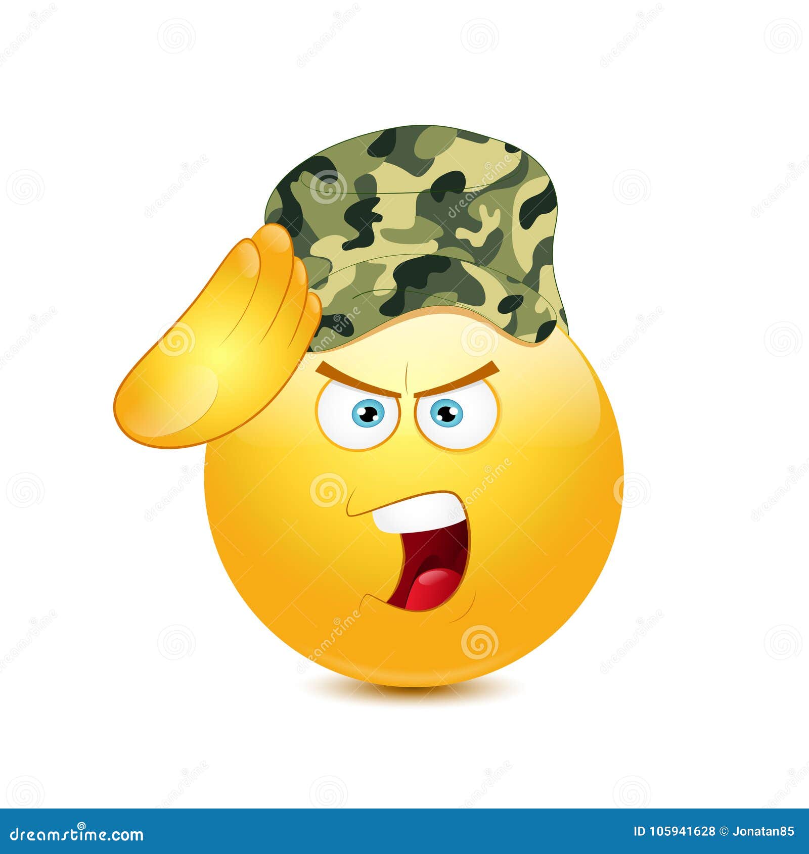 Smiley, Der in Der Armee Begrüßt Vektor Abbildung - Illustration von ...