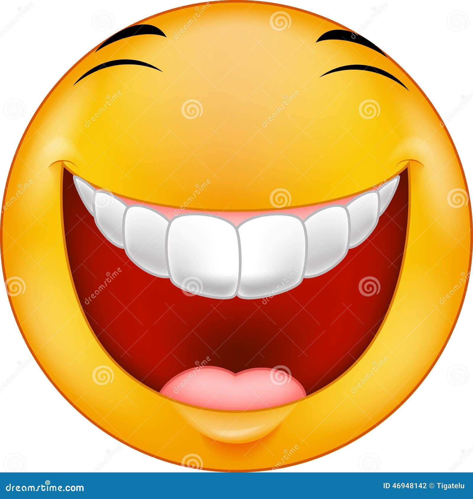 Smiley Di Risata Del Fumetto Illustrazione Vettoriale - Illustrazione ...