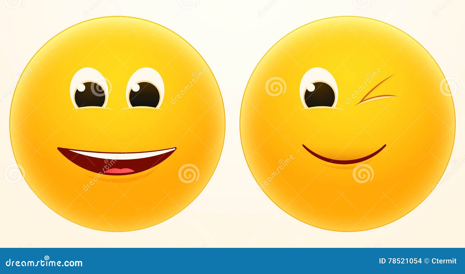 Smiley Di Strizzatina D'occhio E Di Risata Illustrazione Vettoriale ...