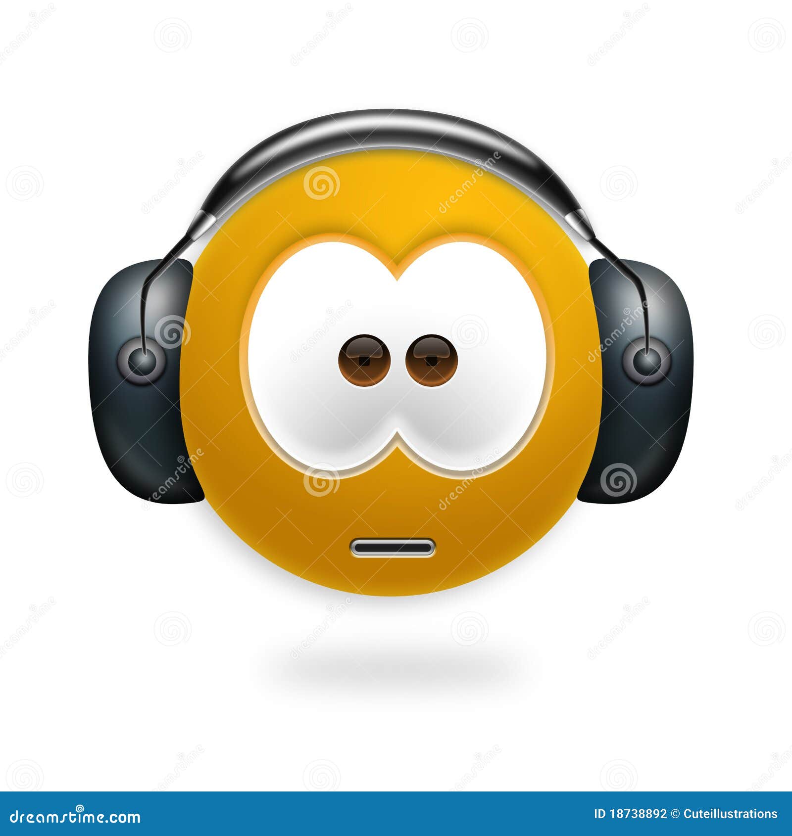 Smiley dj stock illustration. Illustration of mouth, isolated - 18738892