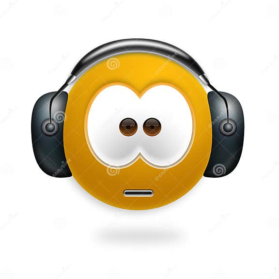 Smiley dj stock illustration. Illustration of mouth, isolated - 18738892