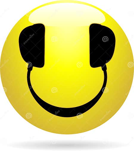 Smiley DJ stock vector. Illustration of graphic, isolated - 9467326