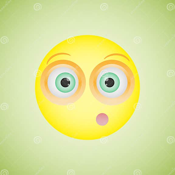 Smiley with an Embarrassed Emotion. Vector Illustration Stock Vector ...