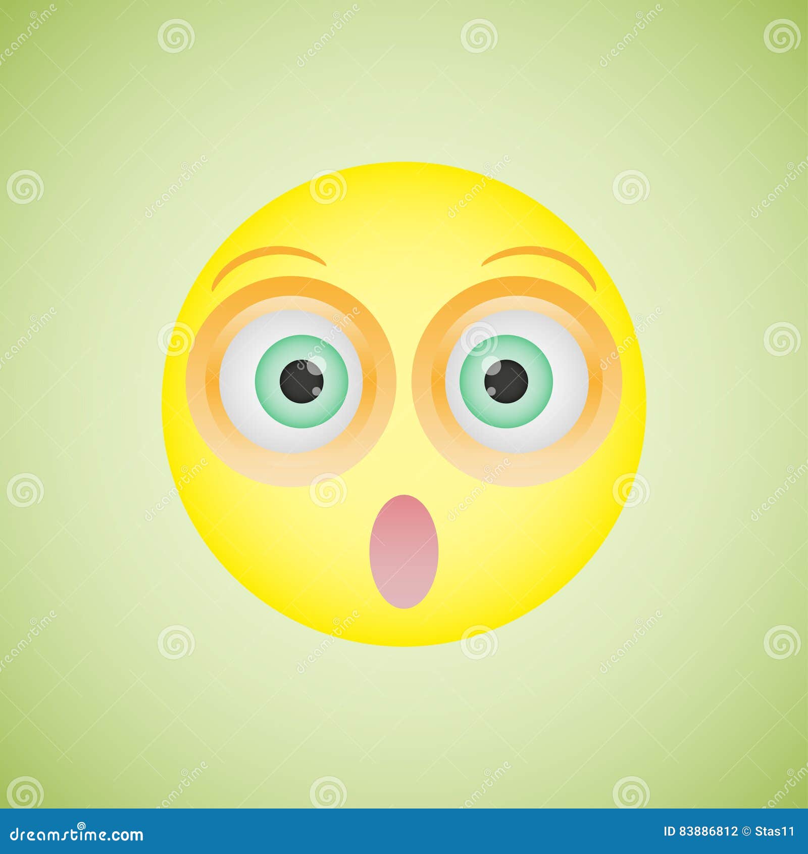 Smiley with an Embarrassed Emotion. Vector Illustration Stock Vector ...