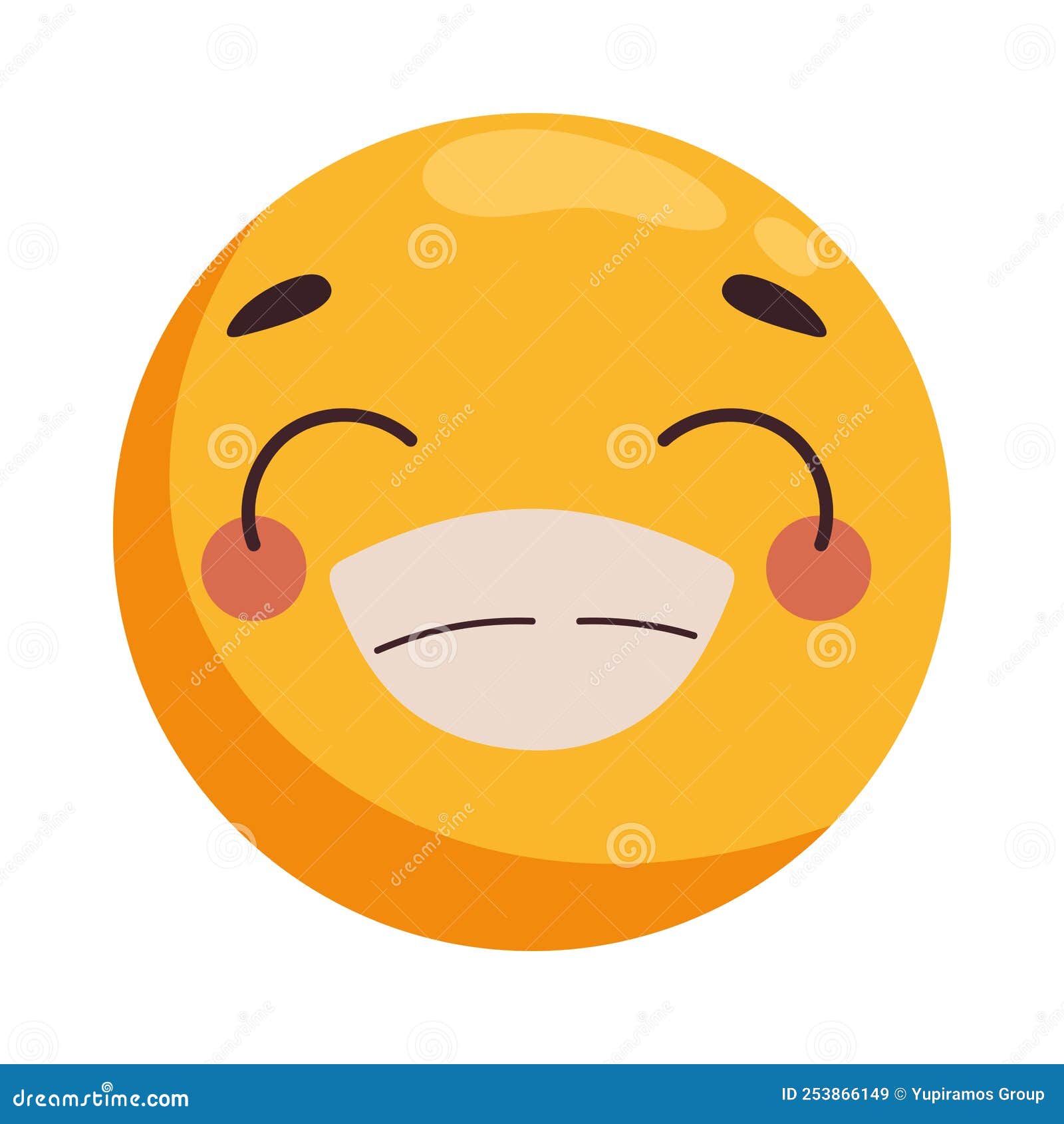Smiley emoji face vector illustratie. Illustration of leuk - 253866149