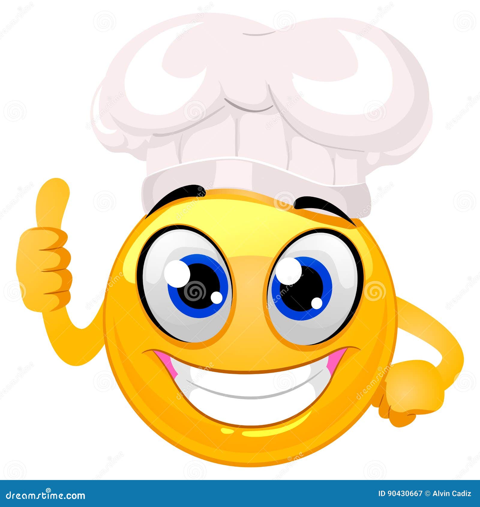 Smiley Emoticon Comme Chef Hat Faisant Le Signe Correct De Main ...