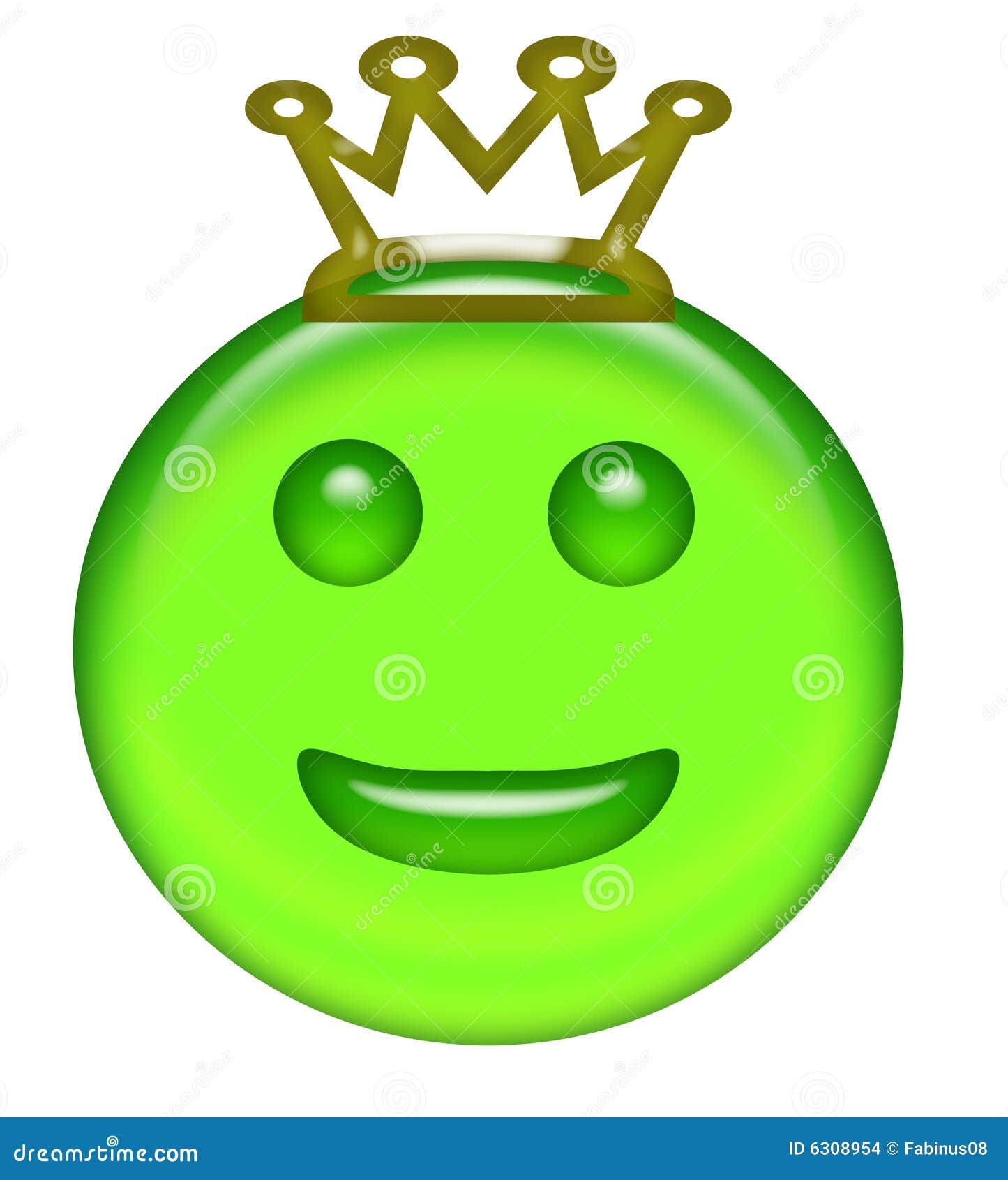 Smiley emoticon with crown stock illustration. Illustration of ...