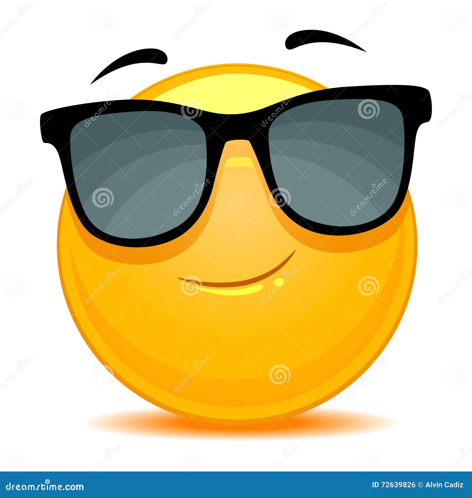 Smiley Emoticon Die Zonnebril Dragen Vector Illustratie - Illustration ...