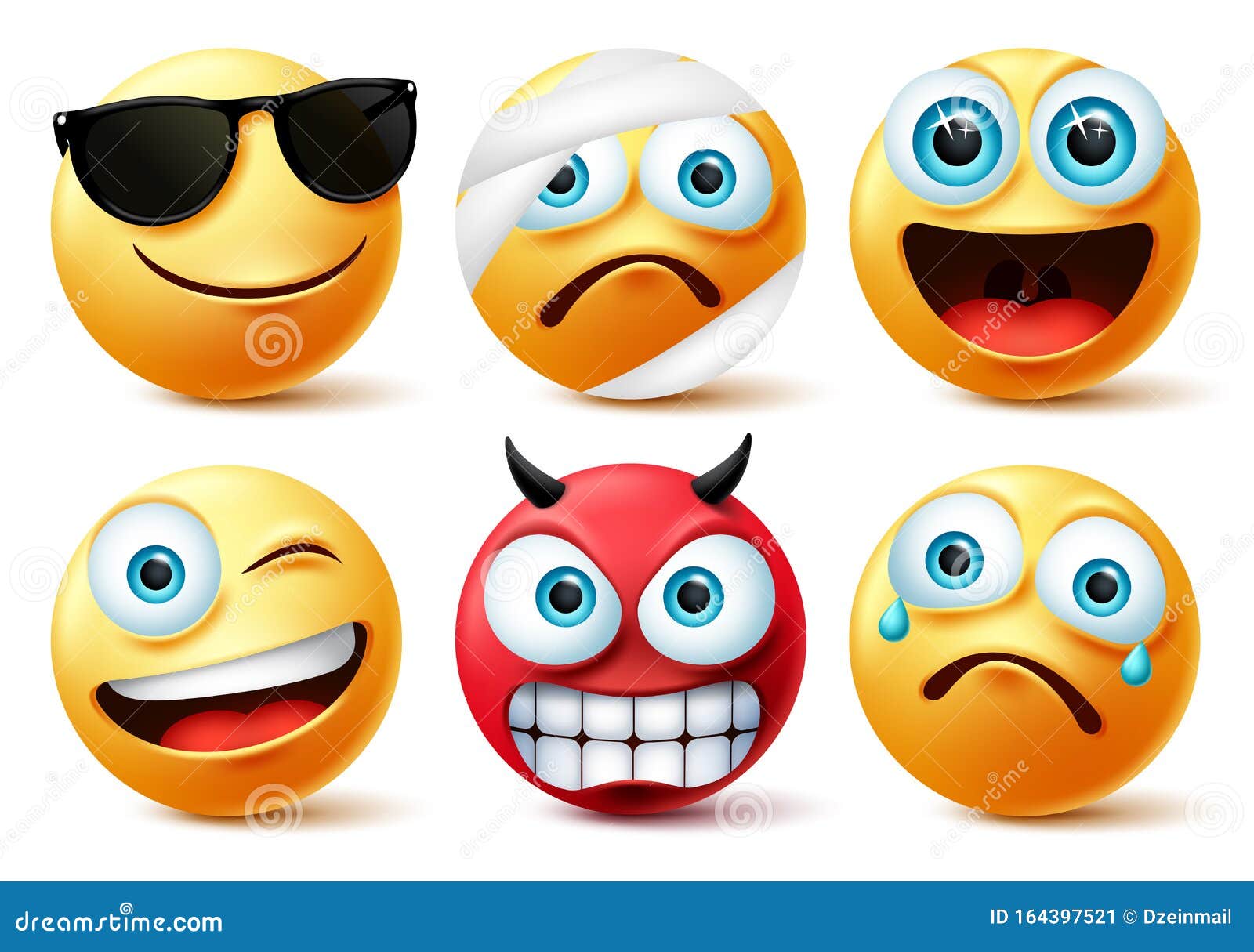 Smiley Emoji Vector Set. Yellow Smileys Emoji And Emoticon With Cute ... Smiley Emoji Vector Set. Yellow Smileys Emoji And Emoticon With Cute ...