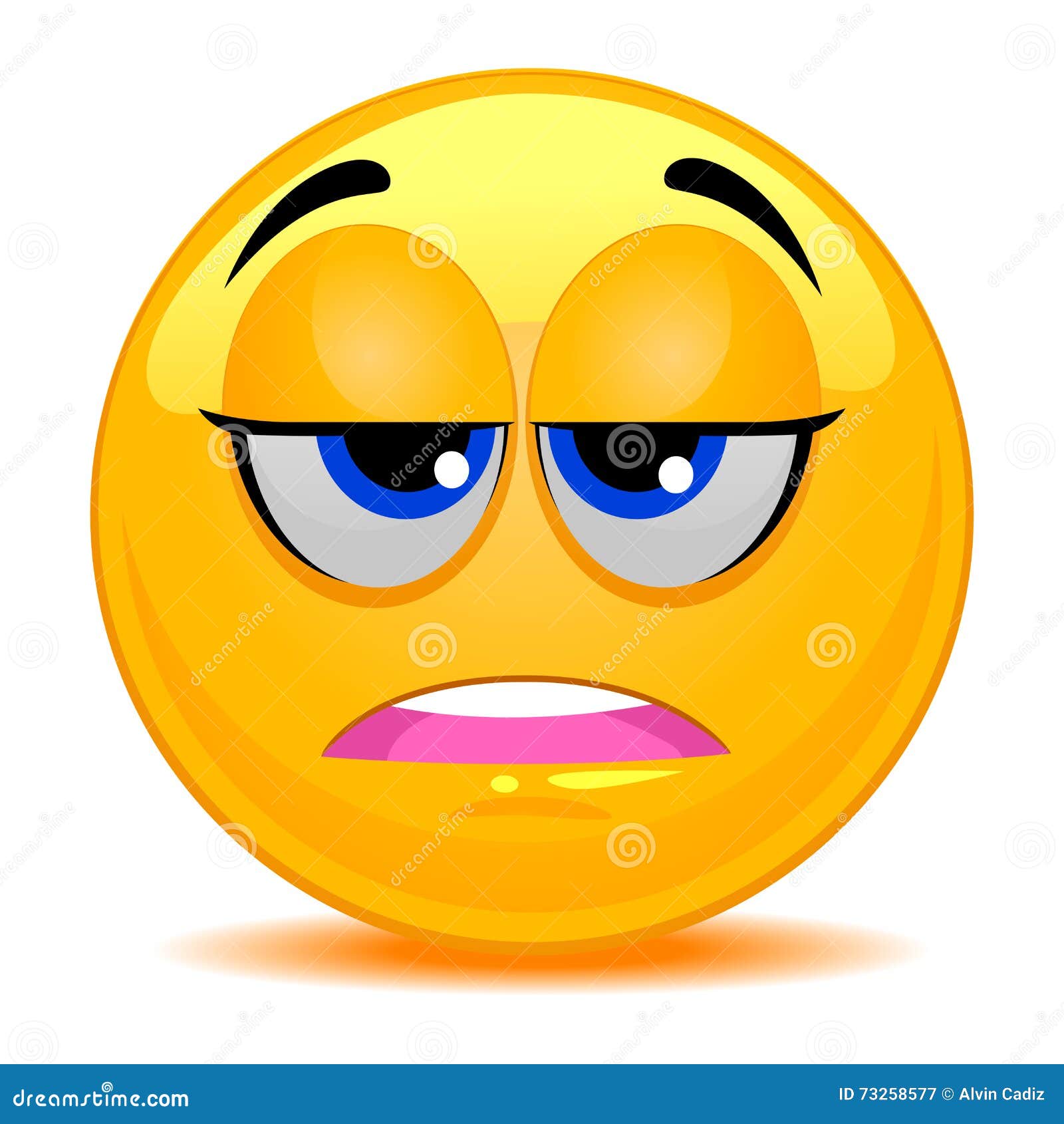Smiley Emoticon Feeling Tired Illustration de Vecteur - Illustration du ...