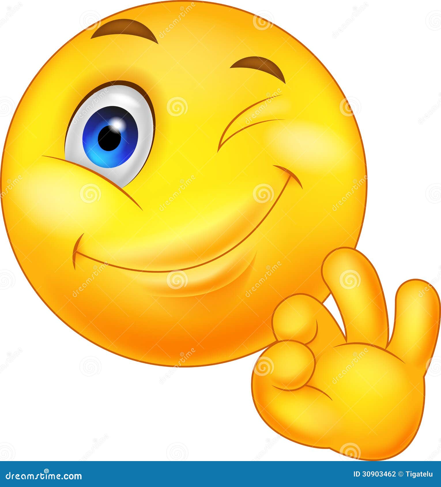 Smiley Emoticon Met O.k. Teken Vector Illustratie - Illustration of ...