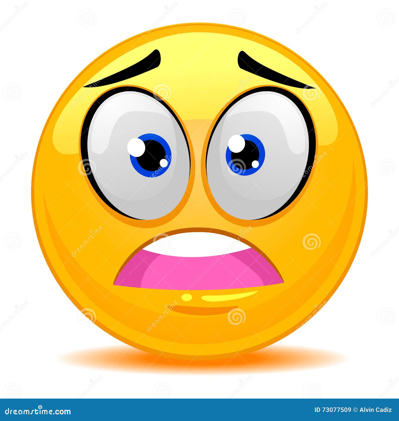 Smiley Emoticon Scared Face Vektor Abbildung - Illustration von ...