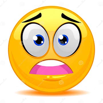 Smiley Emoticon Scared Face Stock Vector - Illustration of graphics ...