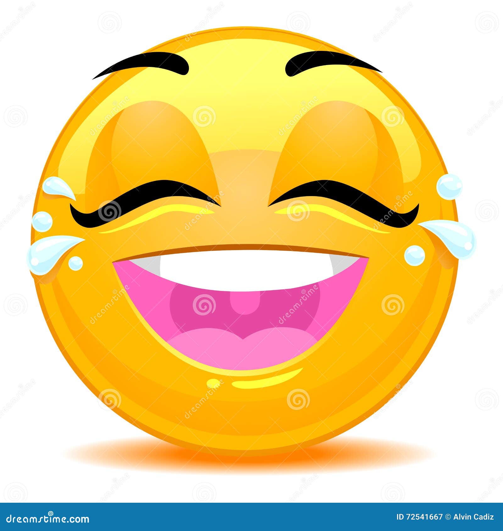 Smiley Emoticon Tears of Joy Face Stock Vector - Illustration of joke ...
