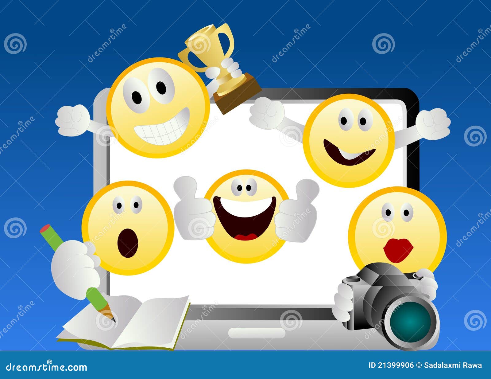Smiley emoticons stock vector. Illustration of smile - 21399906