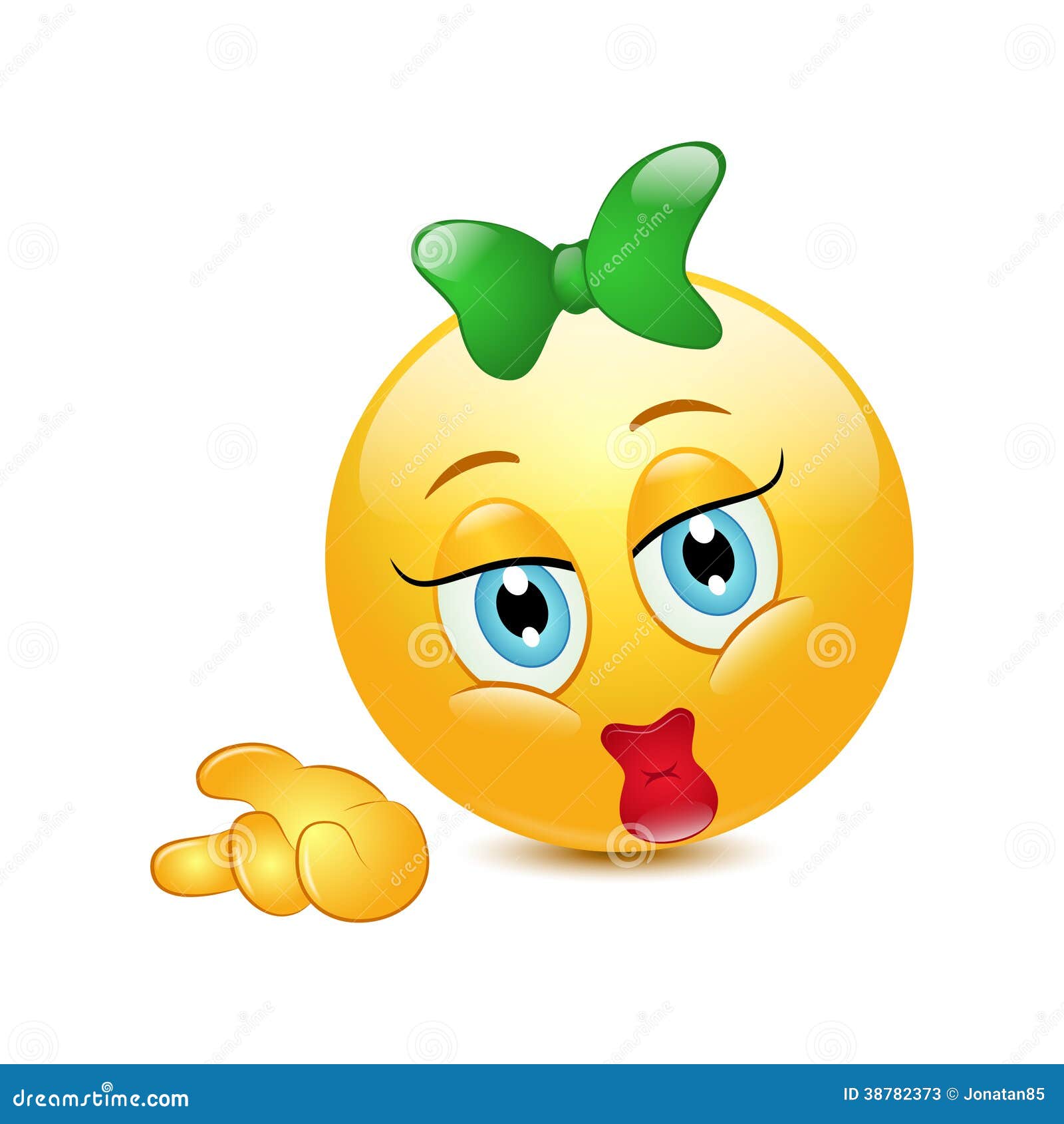 Smiley Emotions Face With Bow Stock Vector - Image: 38782373