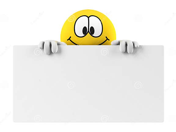 Smiley with an empty board stock illustration. Illustration of smile ...