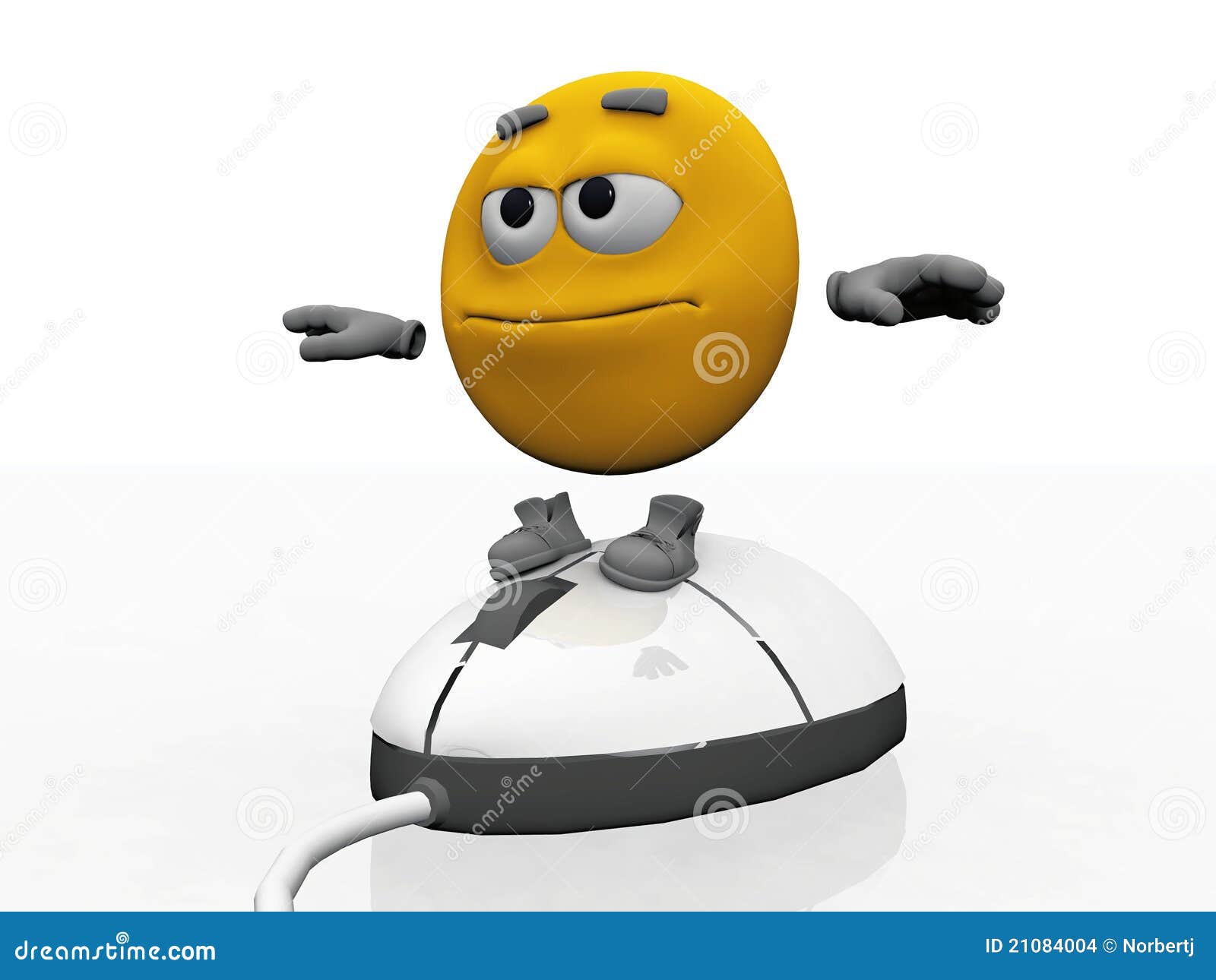 Smiley en de muis stock illustratie. Illustration of begrip - 21084004