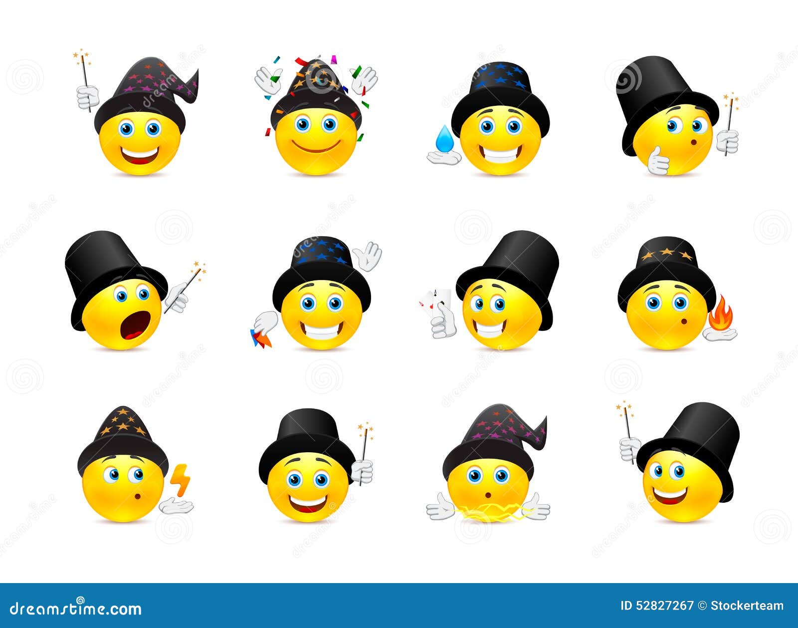 Smiley et magie illustration stock. Illustration du cartes - 52827267