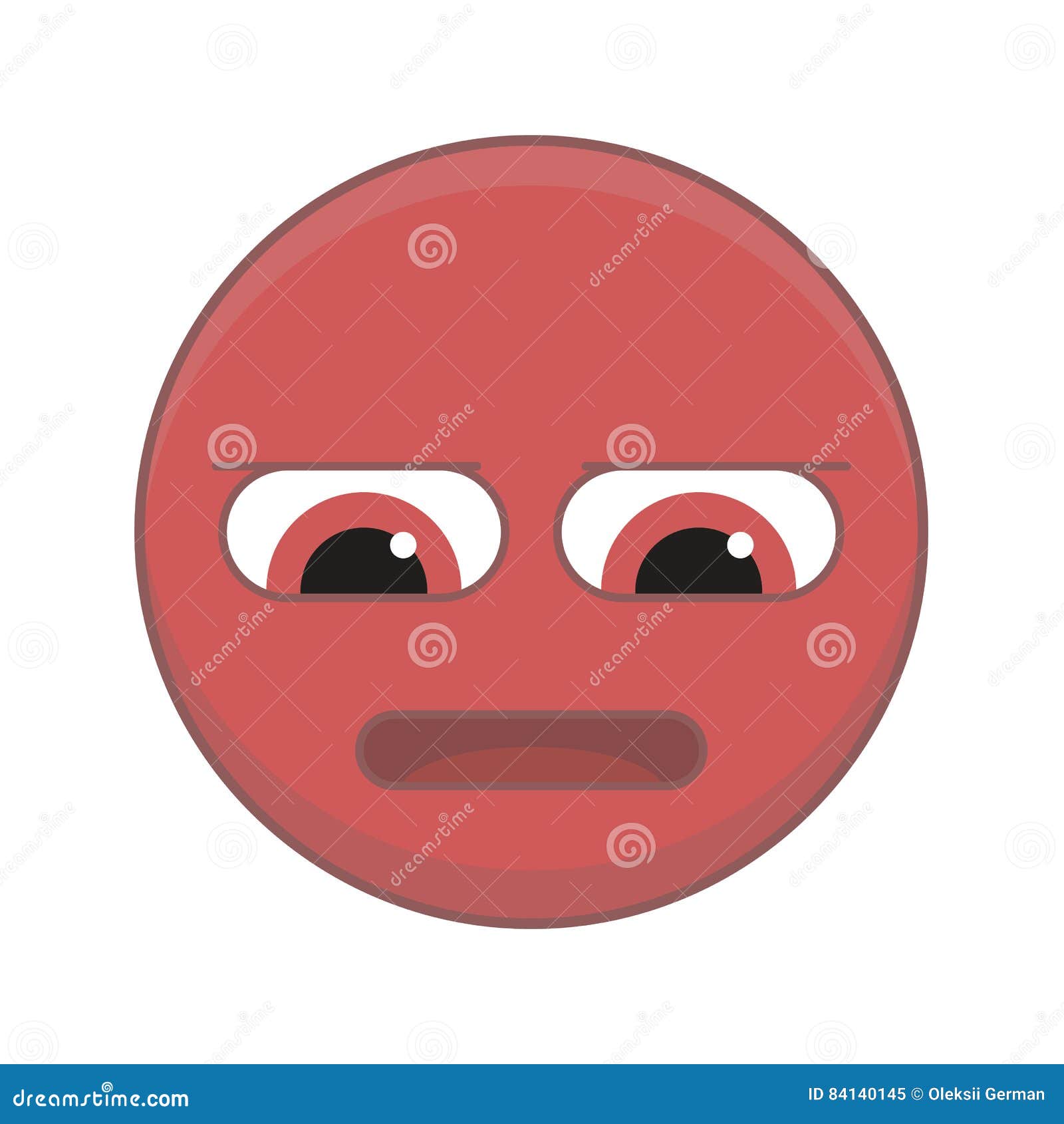 Smiley fâché illustration stock. Illustration du rond - 84140145