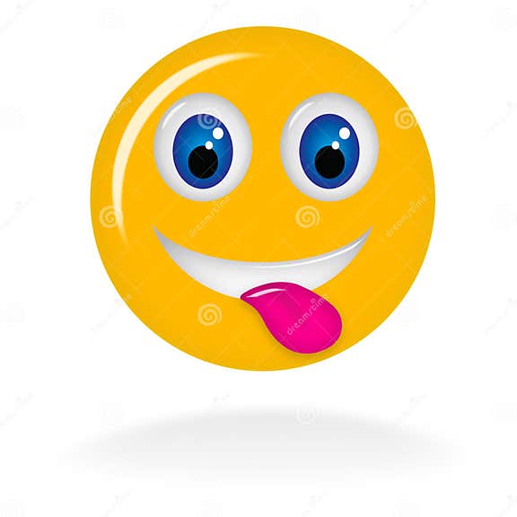 Smiley Face avec la langue illustration stock. Illustration du visage ...