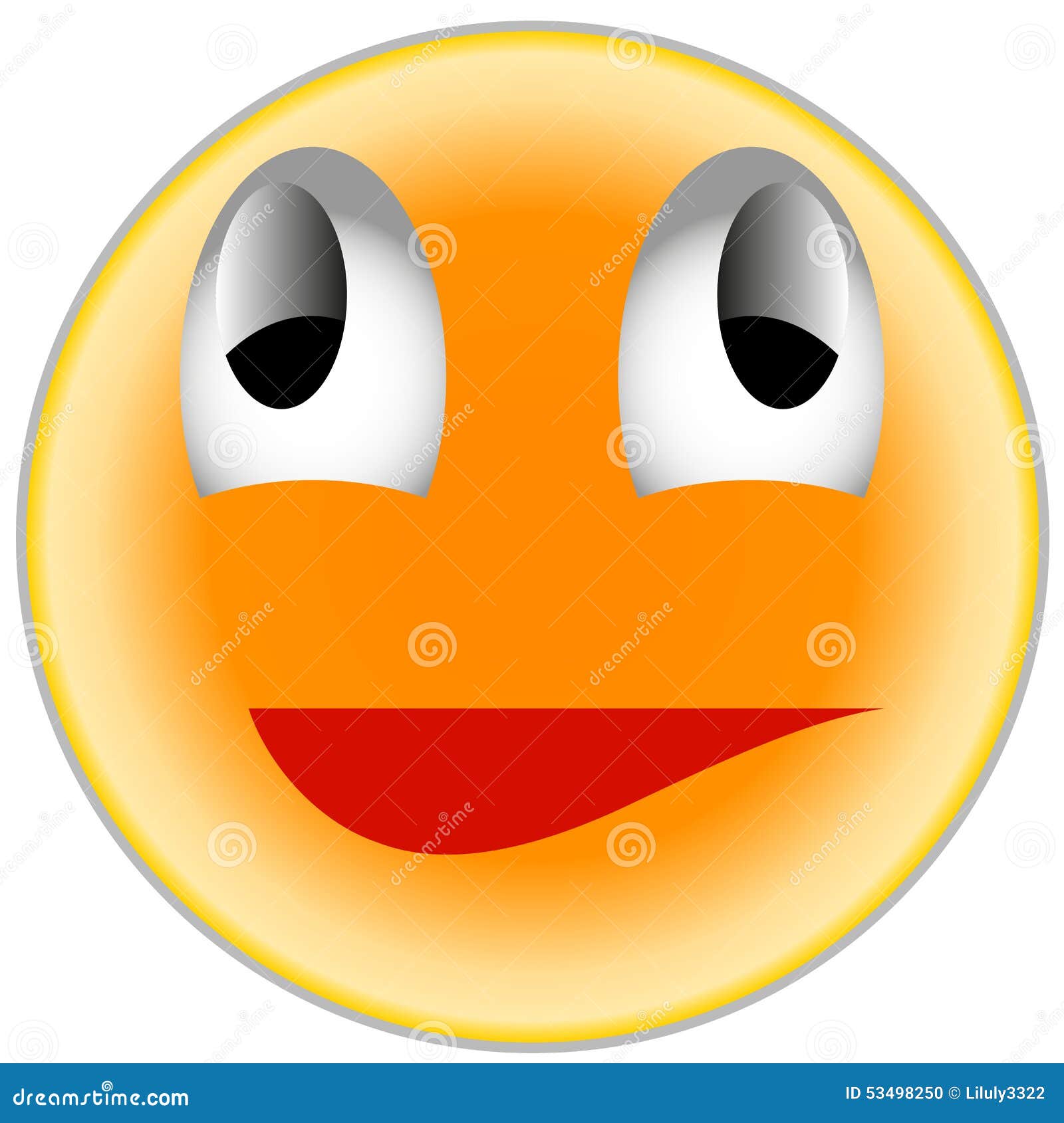 Smiley Face Button. stock vector. Illustration of friendly - 53498250