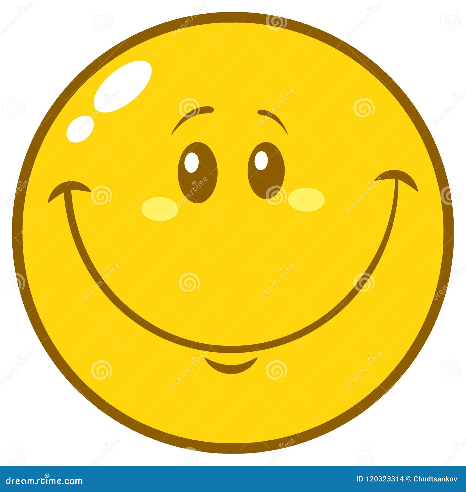Smiley Face Cartoon Character Jaune Simple Image stock éditorial ...