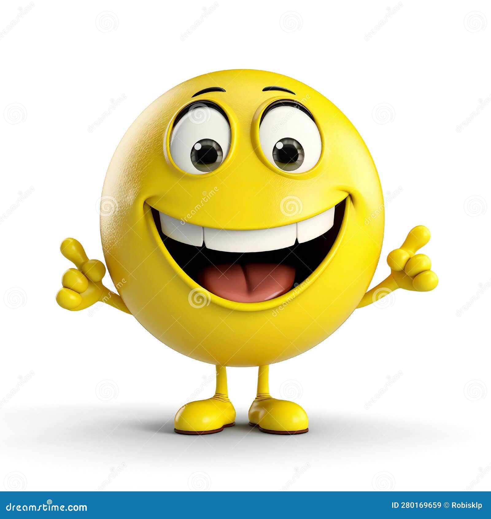 Smiley Face Cartoon Mascot Emoticon Stock Illustration - Illustration ...