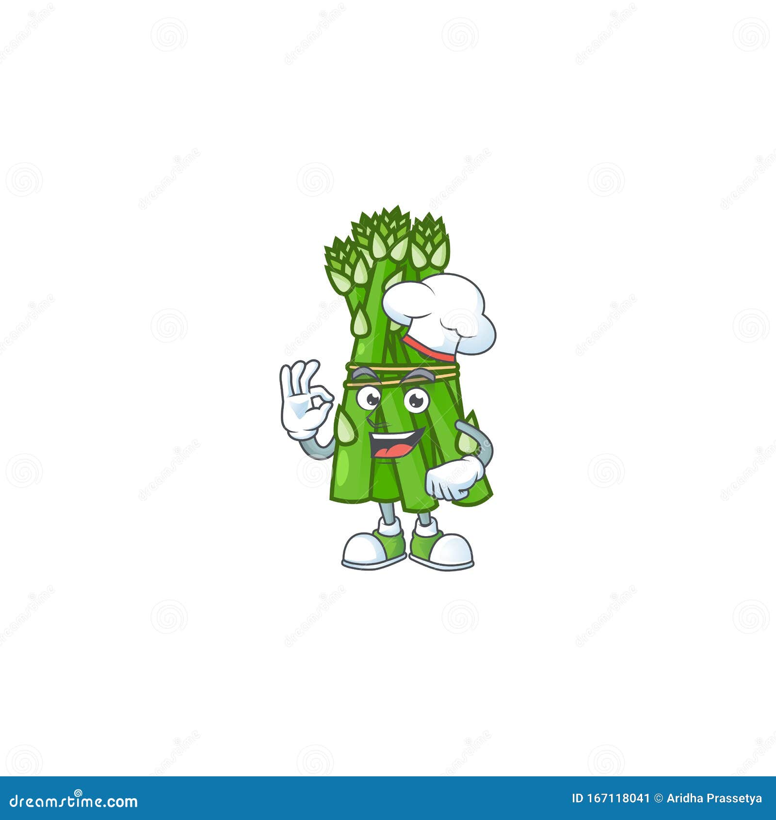 Asparagus Character Giving Thumbs Up Cartoon Vector | CartoonDealer.com ...