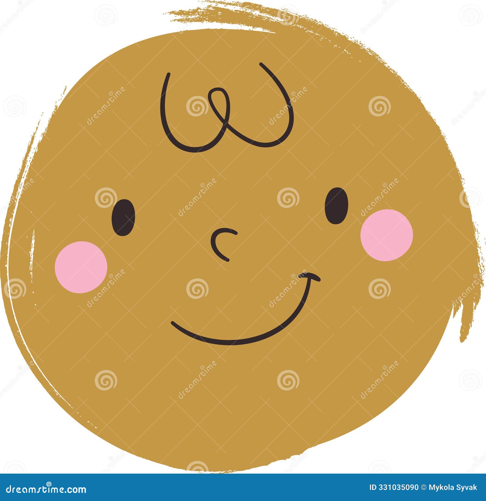 Smiley Face Circle Doodle stock illustration. Illustration of doodle ...