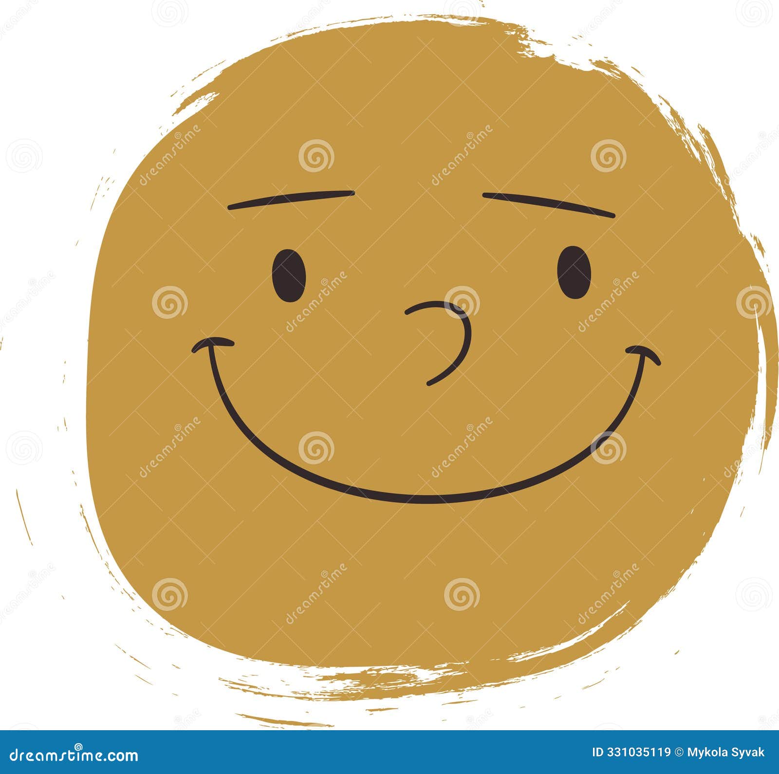 Smiley Face Circle Doodle Cartoon Vector | CartoonDealer.com #331035119