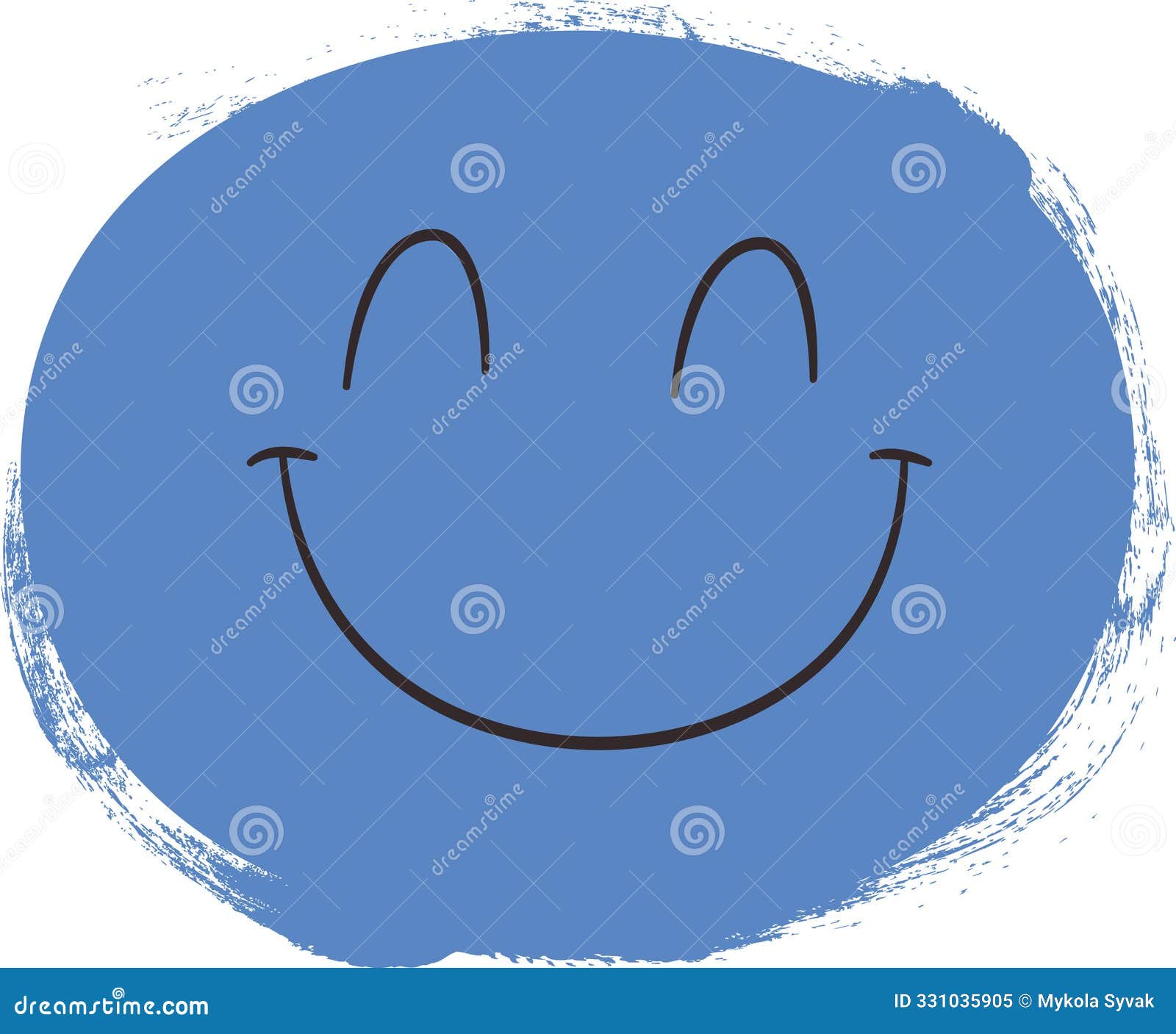 Smiley Face Circle Doodle stock illustration. Illustration of funny ...